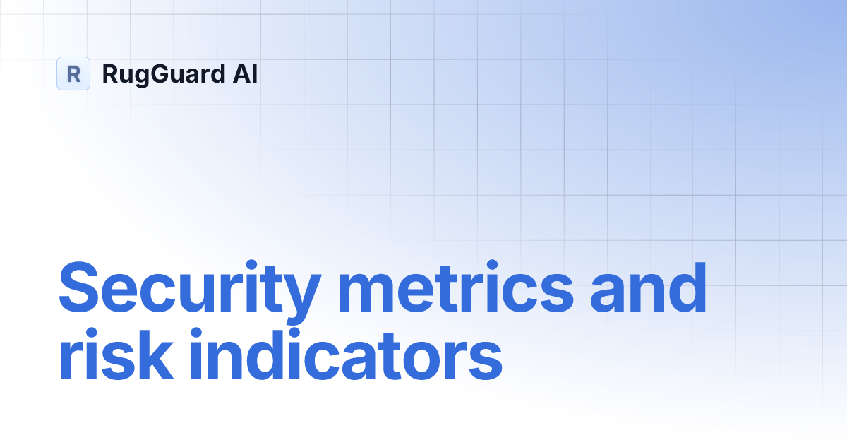 Security metrics and risk indicators | RugGuard AI